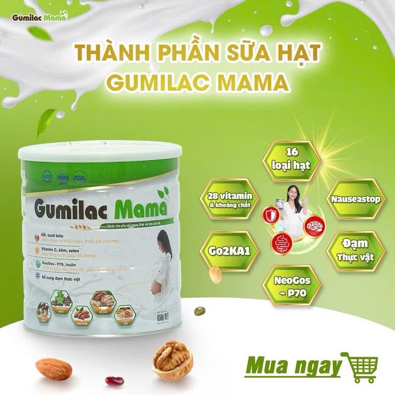 Sữa hạt Gumilac mama - Bổ sung dinh dưỡng cho mẹ bầu - Hộp giấy ...