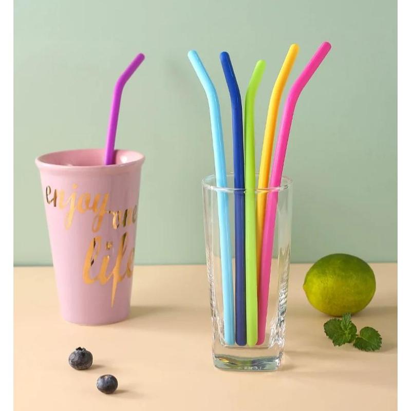 Straw Silikon, Berwarna-warni Gred Makanan, Sesuai untuk Kanak-kanak ...