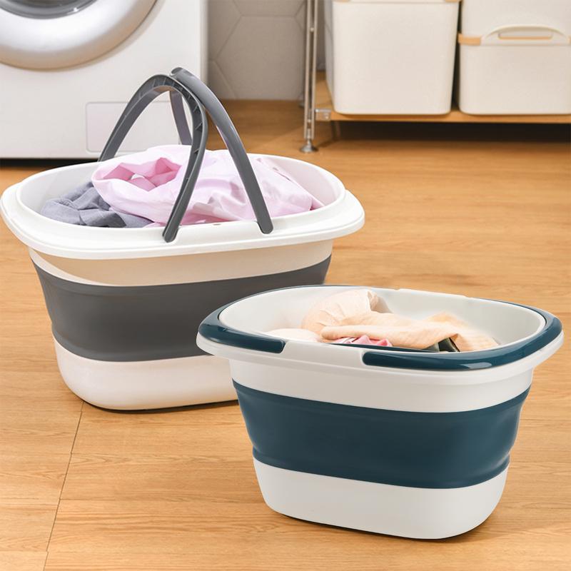 ROMANTIC 16L Portable Folding Laundry Bucket Collapsible Bucket ...