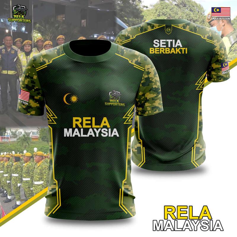 Baju-T Kor Rela Malaysia, reka bentuk Camo, Baju Jersi Sukan - TikTok ...
