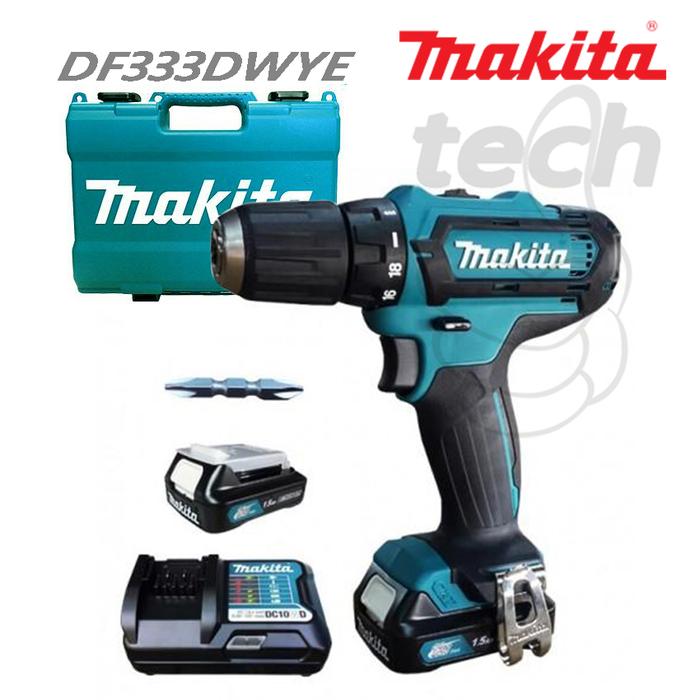 Promo Mesin Bor Baterai Cordless Drill Makita DF333DWYE DF333 DWYE ...