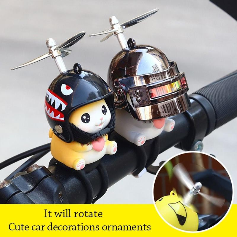 Fashion Cute Motorcycle Handlebar Decoration Cat Helmet Propeller ...