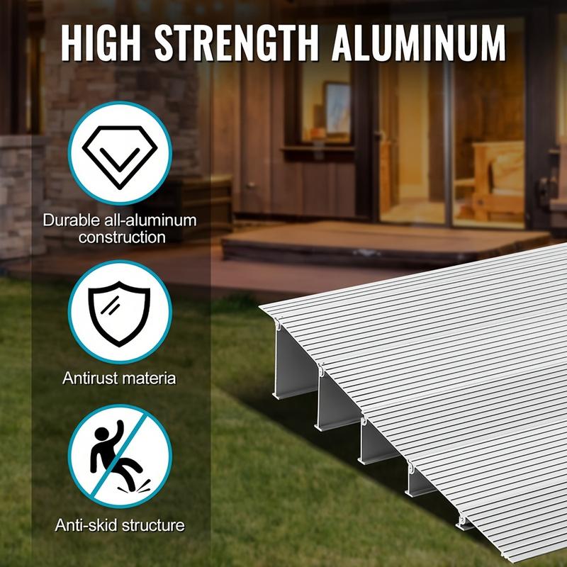 Door Threshold Ramp 4" Rise Door Ramp Aluminum Entry Ramp or - TikTok Shop