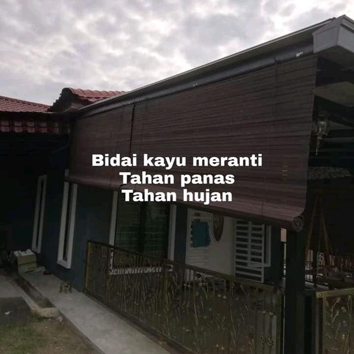 Bidai kayu meranti Lekapan Dinding Curtains - TikTok Shop Malaysia