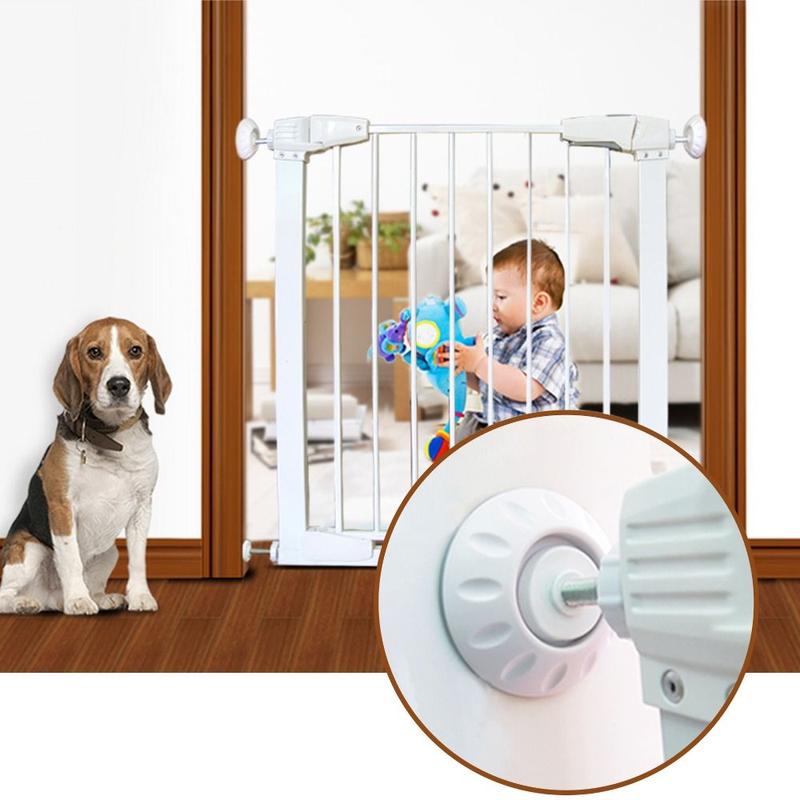 New Pressure Mounted Baby Gate Wall Protector Safety White Wall ...