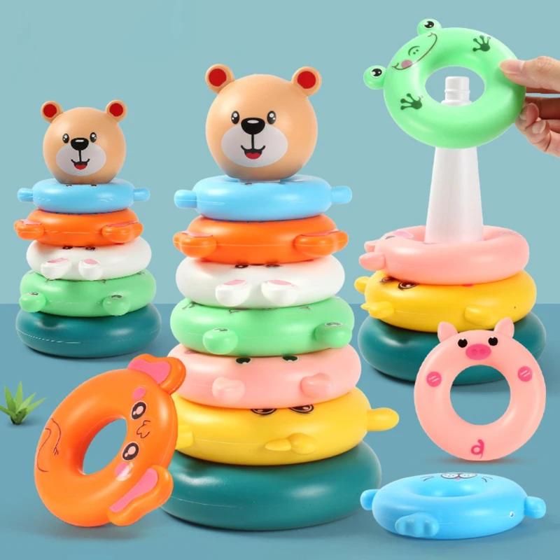 Cartoon Bear Stacking Rings Montessori Toys for Kids Learnin - TikTok ...