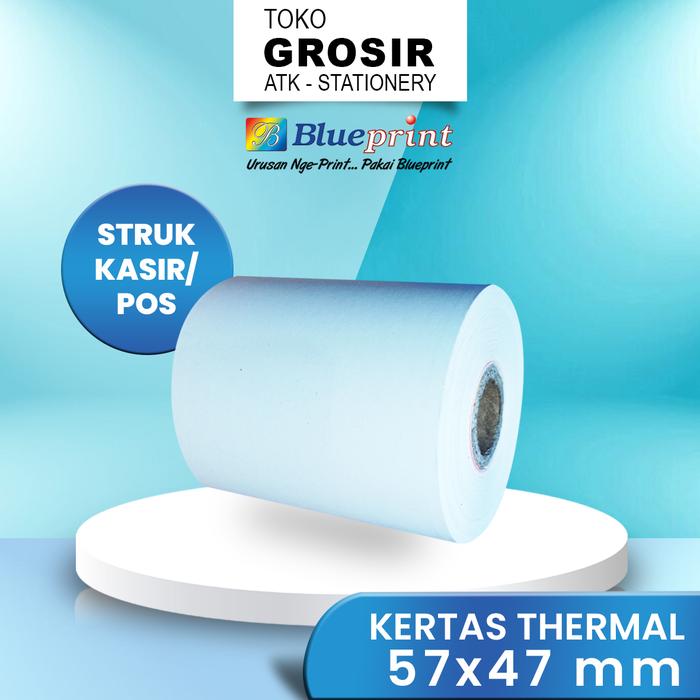 Jual 57X47 (1 PACK) KERTAS KASIR STRUK NOTA KERTAS THERMAL TERMAL EDC ...