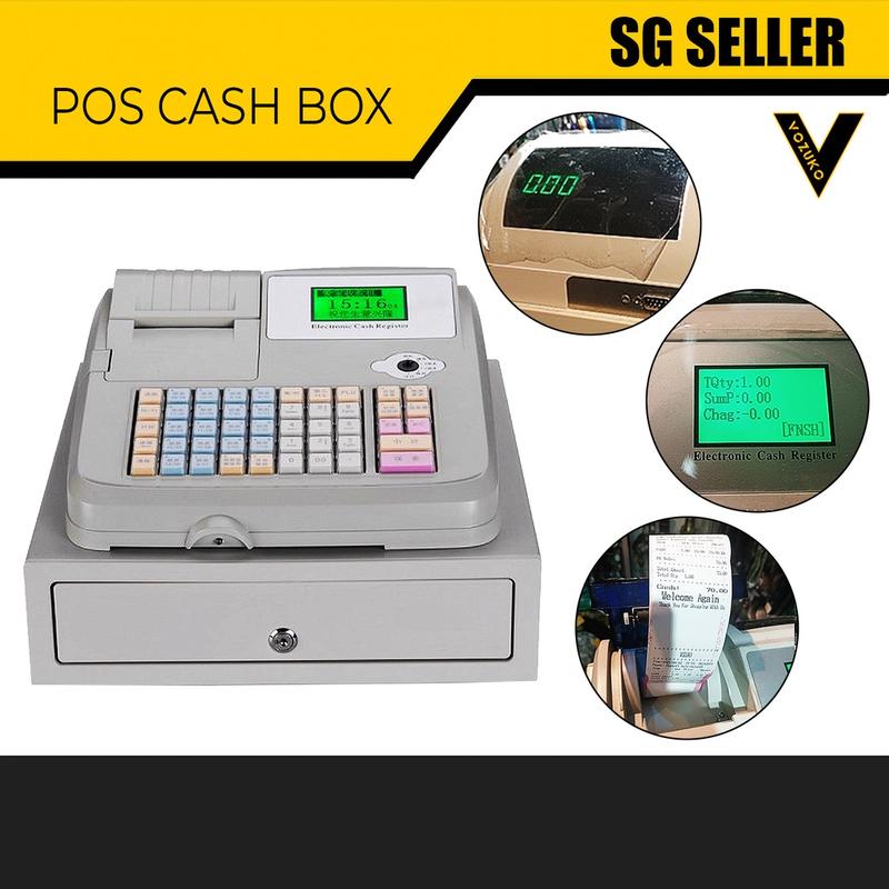 pos electronic english cash register box counter machine cas - TikTok Shop Singapore