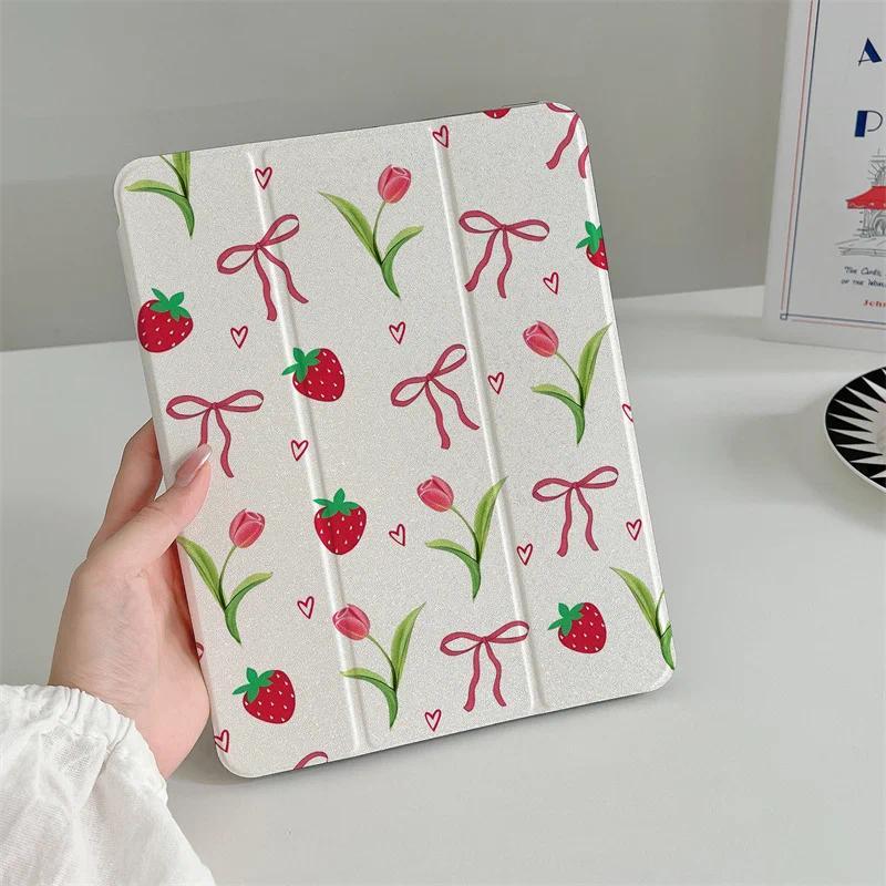 Cute Love Flower Strawberry Tablet Case For Apple iPad Pro 1 - TikTok ...