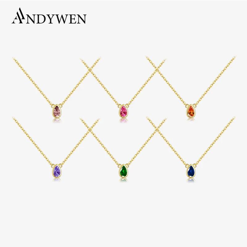 Andywen 925 sterling silver 7 Colors Rainbow colorful Oops zircon charm ...
