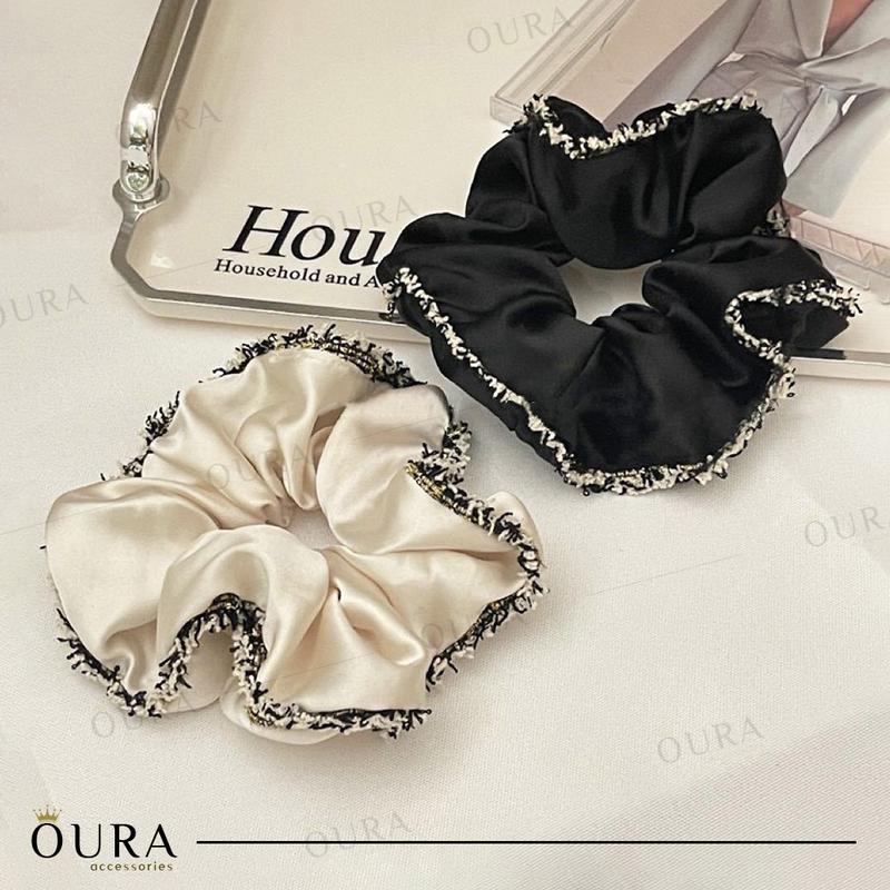Ikatan Rambut Elastis Wanita Scrunchie Korea Kain Rumbai Luxury - Shop ...