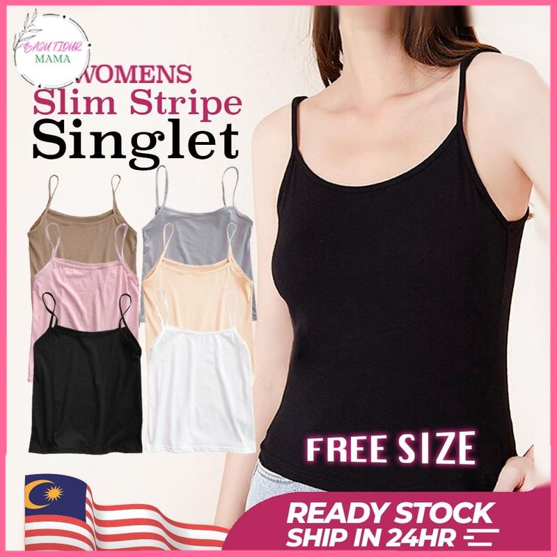Kamisol Singlet Fesyen Wanita, BTM _, Pelbagai Warna, Tali Tunggal ...
