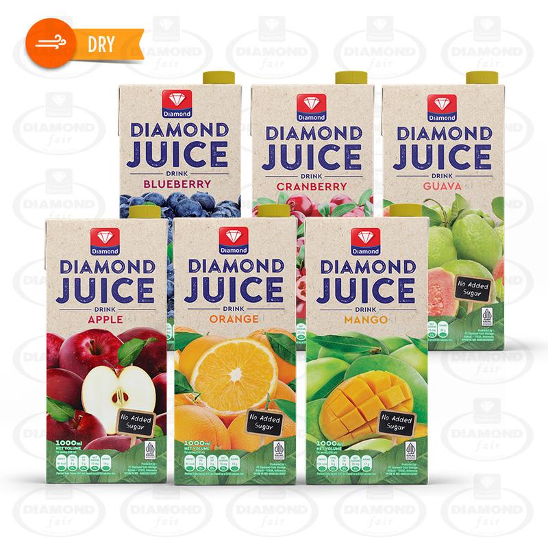 DIAMOND JUICE UHT 1 LT - APPLE, BLUEBERRY, CRANBERRY, GUAVA, ORANGE ...