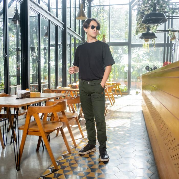 Promo BAPIN Celana Chino Panjang Pria Army Kain Katun Scoth Slimfit ...