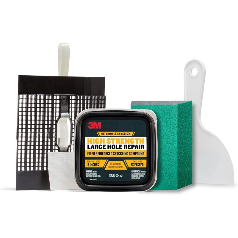 High Strength Large Hole Repair Kit, Includes Spackling Compound 32 oz ...