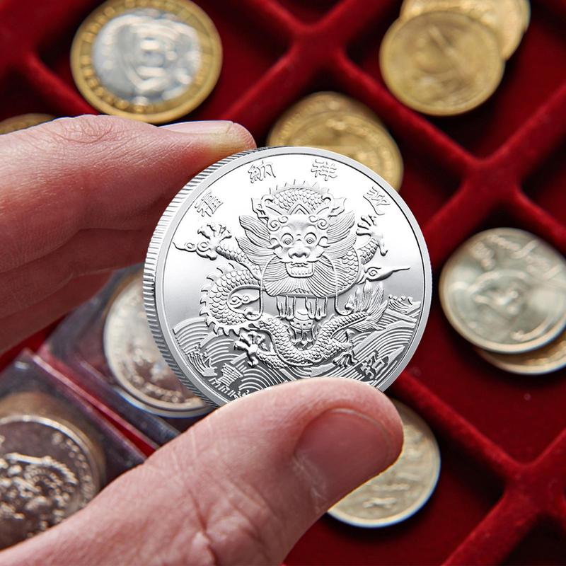 Syiling naga Tahun Baru Cina, syiling peringatan koleksi dua - TikTok ...