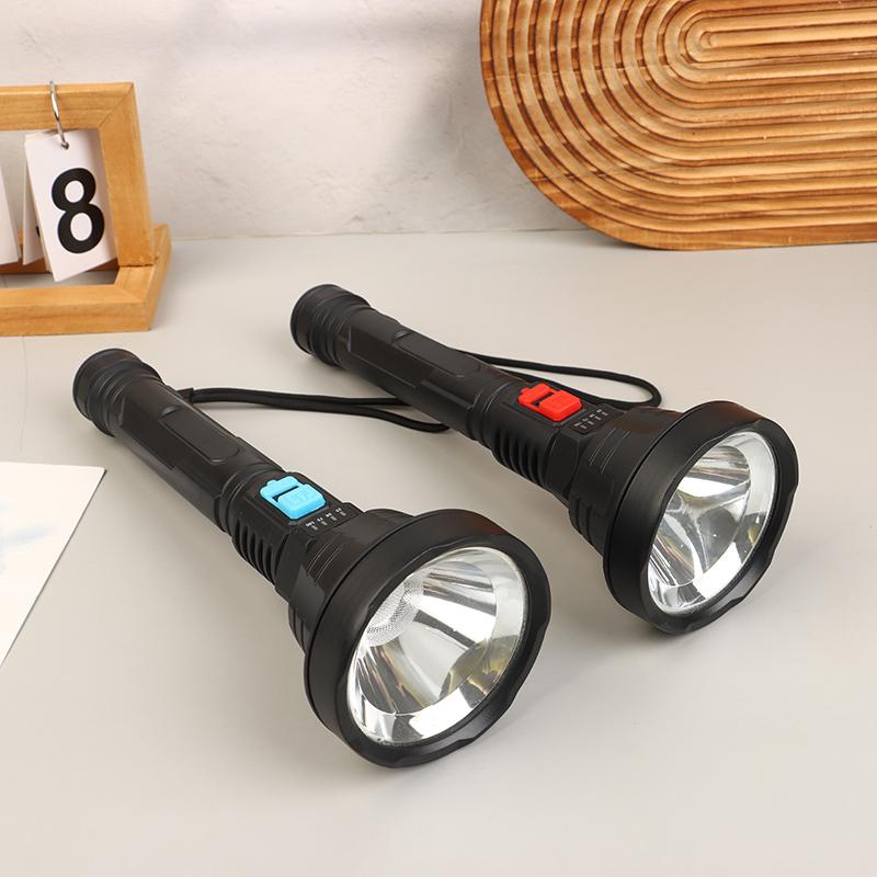 ABS LED Flashlights Rechargeable LED Torch With USB Cable Dimmable 3 ...