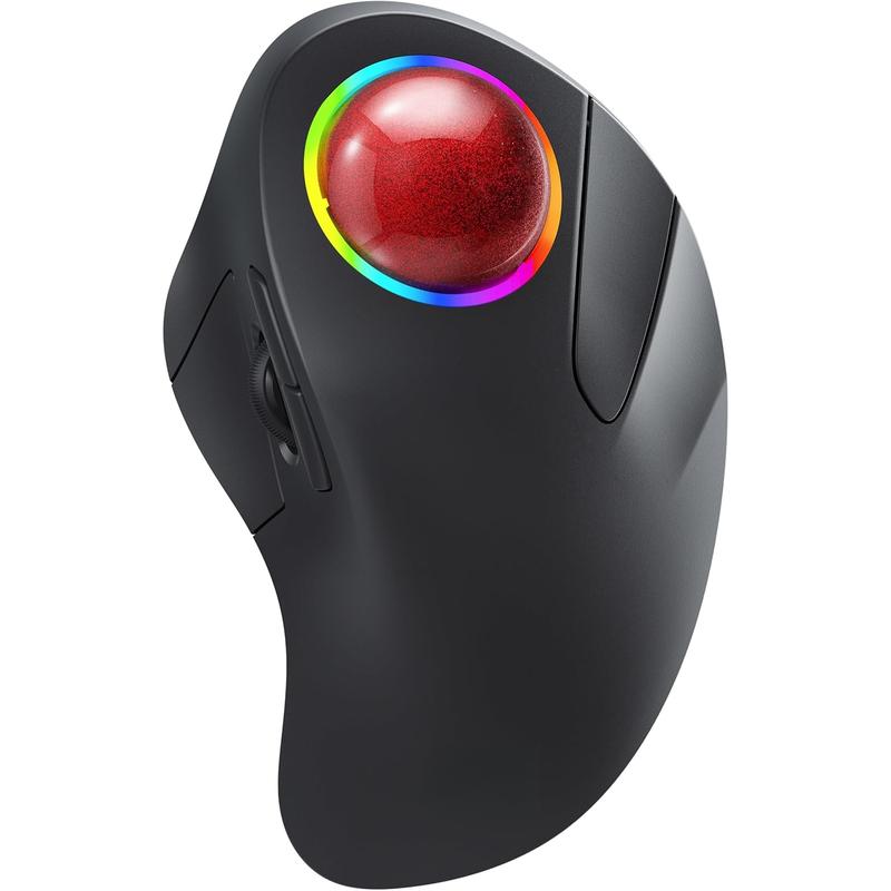 M505B Wireless Trackball Mouse, Rechargeable RGB Rollerball - TikTok Shop