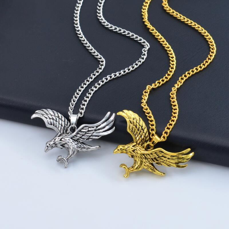 1PC Vintage Stainless Steel Eagle Wings Necklace Mens Heavy Industry ...