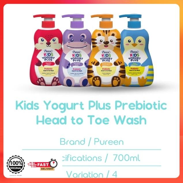PUREEN KIDS YOGURT PLUS PREBIOTIC HEAD TO TOE WASH - TikTok Shop Malaysia