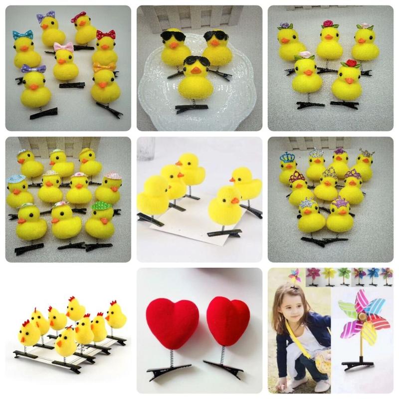 DIY Duckling Shaped Hair Clip Little Yellow Duck Plush Sprin - TikTok ...