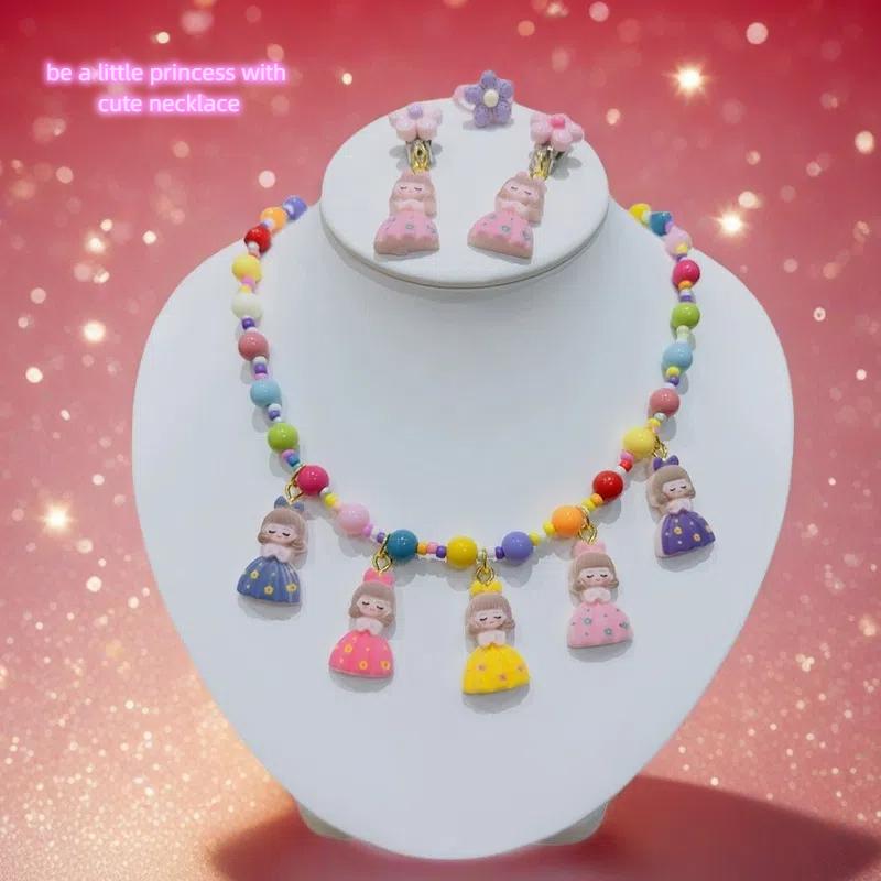 Kalung Kartun Puteri, Comel, untuk Kanak-kanak Perempuan, Barang ...