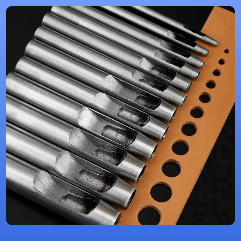 Alloy steel belt punch straight mouth round punched leather goods ...