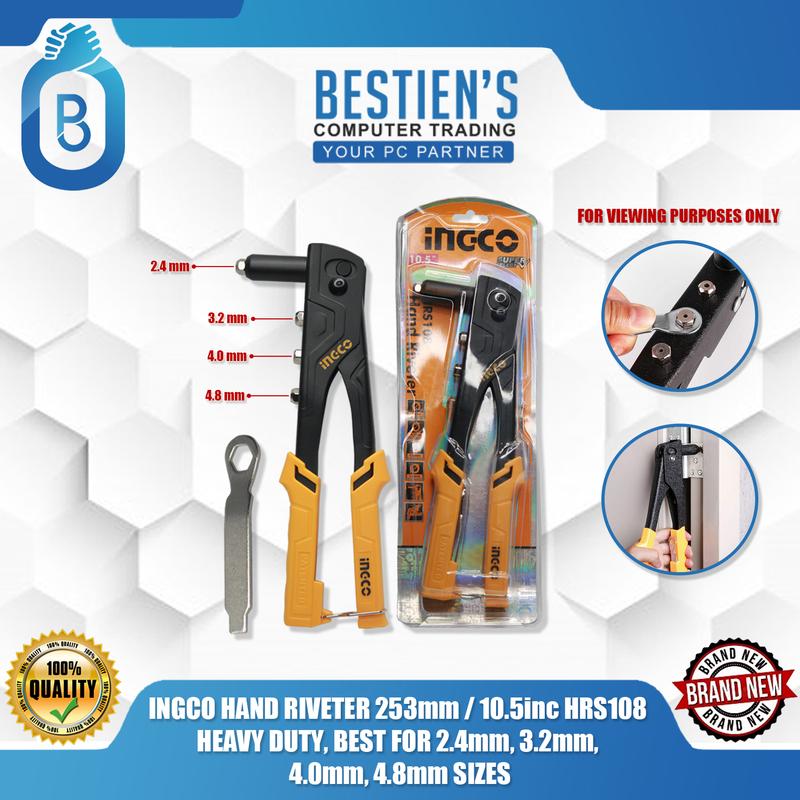 INGCO HAND RIVETER 253mm / 10.5inc HRS108 HEAVY DUTY, BEST FOR - TikTok ...