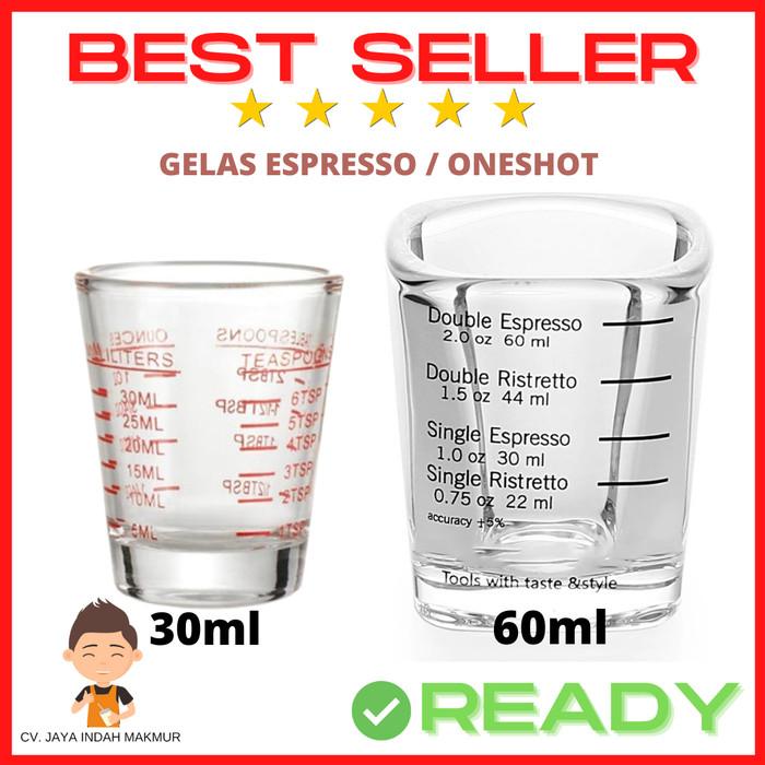 Espresso Glass One Shot / Gelas Sloki Ukur 30ml / Gelas Taka - Shop ...
