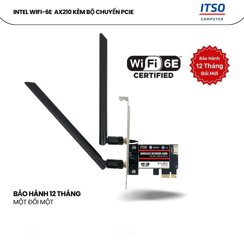 Card WIFI 6E Intel AX210 sử dụng khe cắm PCIe - TikTok Shop Vietnam
