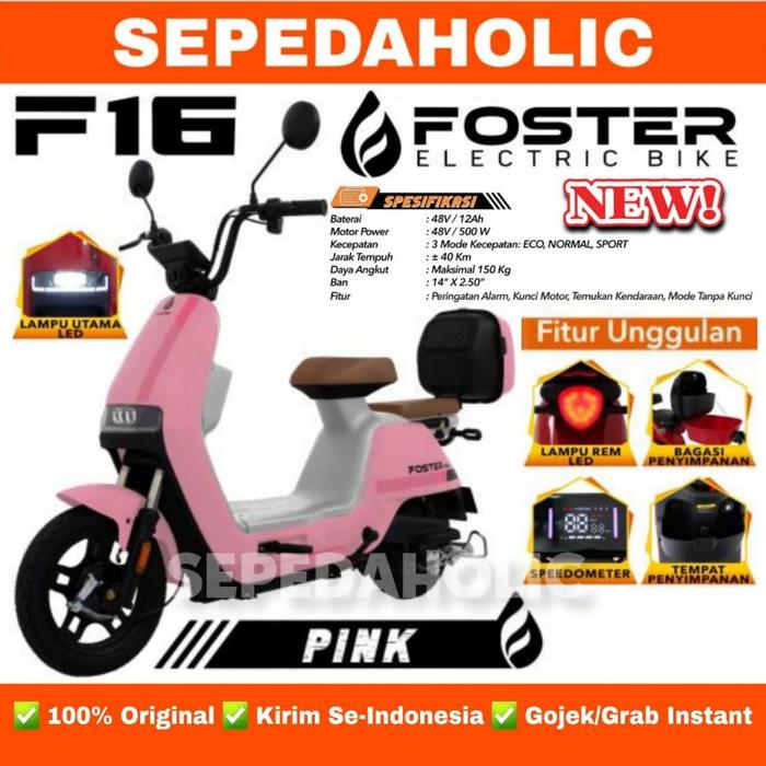 Jual Sepeda Listrik FOSTER F16 F 16 BY PACIFIC 500 Watt Electric E Bike ...
