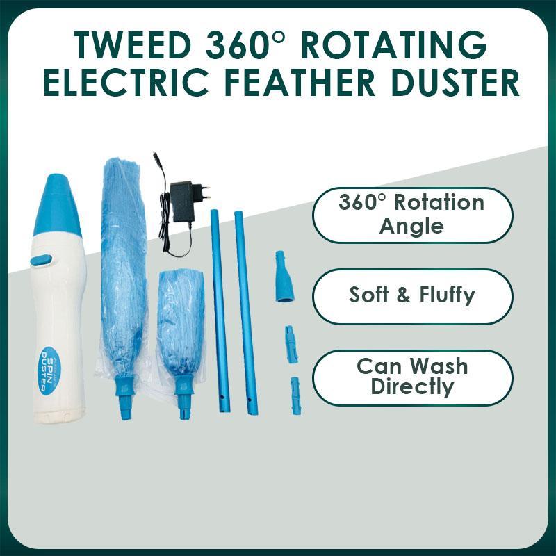 Electric feather Duster Dust Remover 360 Degree Rotating Spin Duster ...