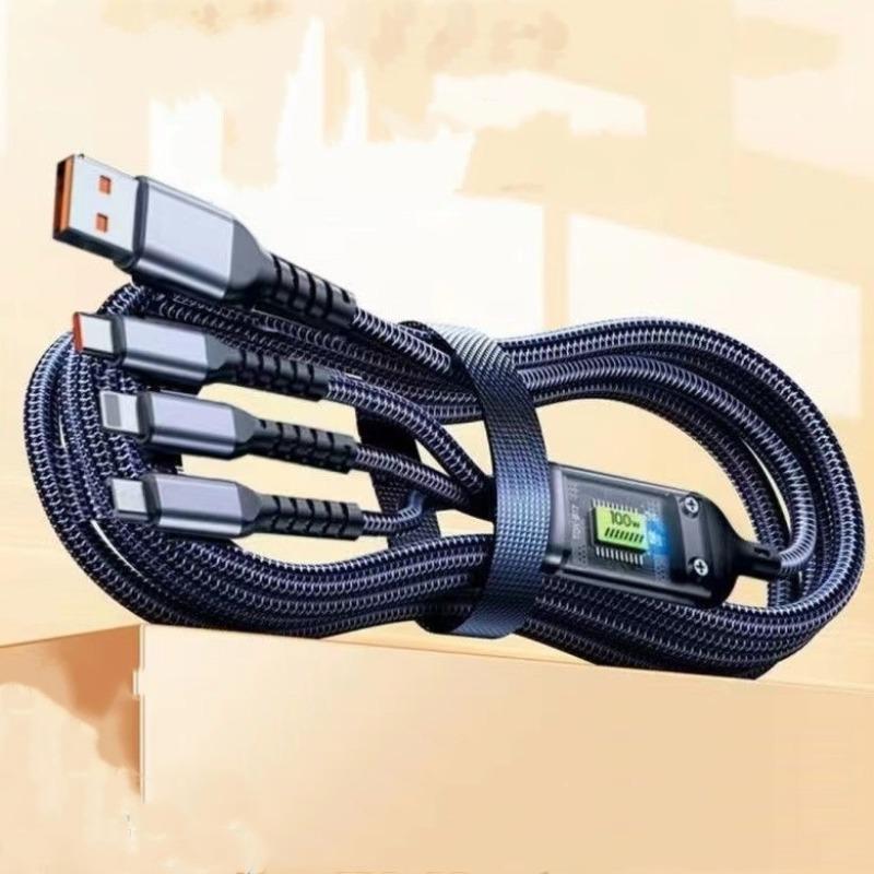 3 in 1 Digital Display Charging Cable, PD 100W Fast Charging - TikTok Shop