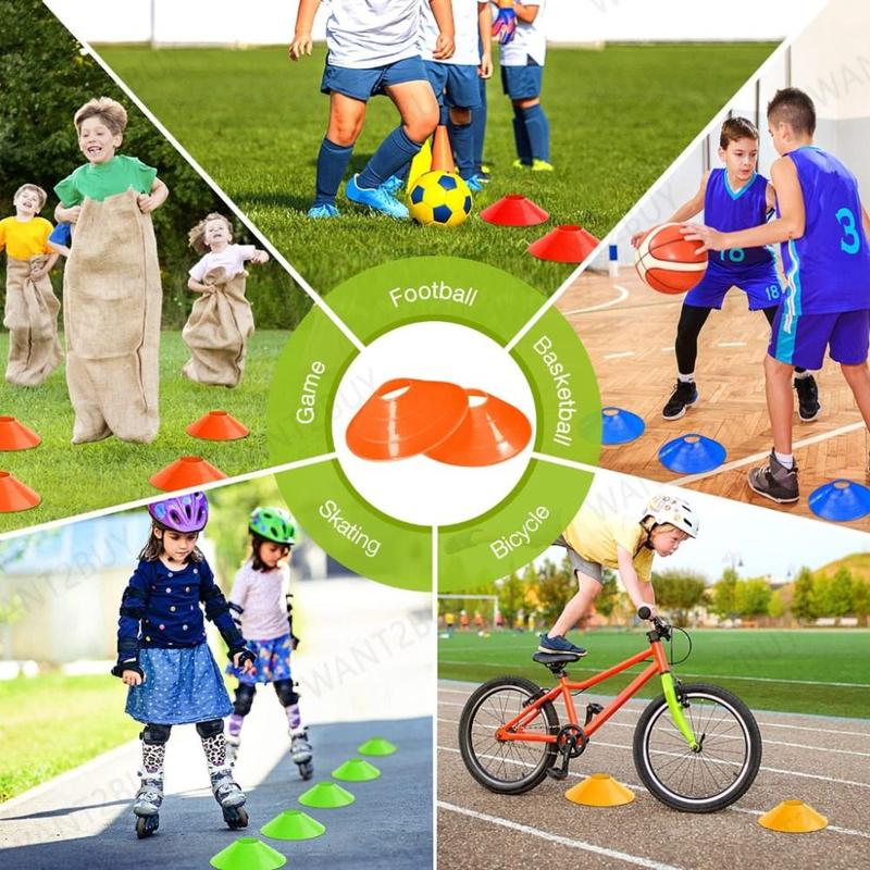 Sports PE Marker Cones 5 Colors Soft Football Training Space - TikTok ...