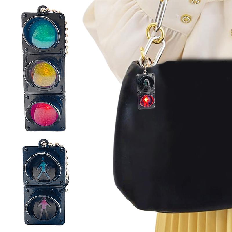 1/2Pcs Mini Traffic Light keychain Electric Miniature Traffi - TikTok ...