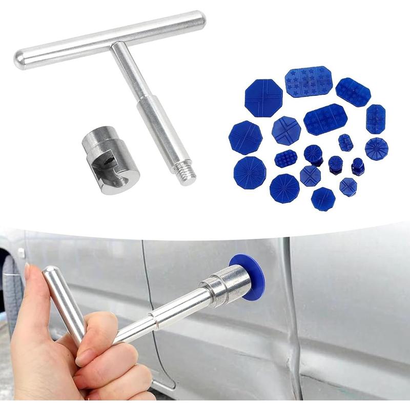 19 Pack Car Dent Repair Puller, T-Shaped Puller Dent Separator Suction Cup Puller Kit, Paintless ...
