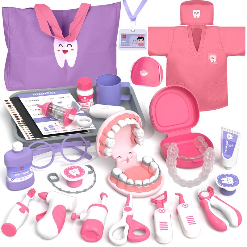 Lehoo Castle Doctor Kit for Kids, Pretend Play Set, Dentist Play ...