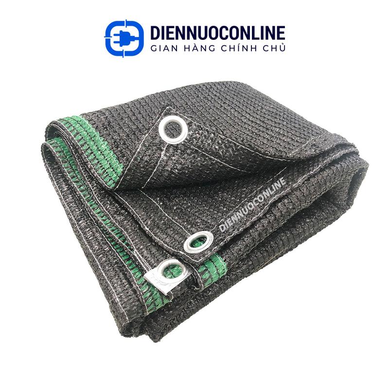 Lưới che nắng 90% loại dày màu đen may viền đóng khoen miễn phí - TikTok Shop Vietnam