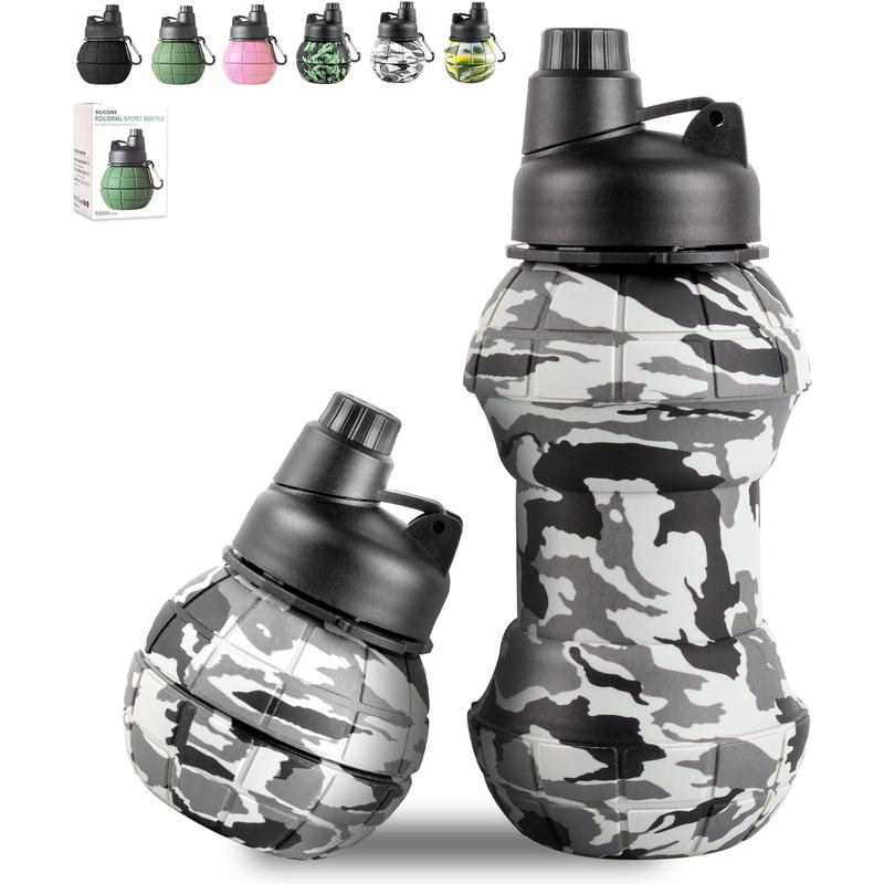 Collapsible Travel Water Bottles, 550ml Foldable Grenade Type, - TikTok ...