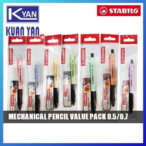 [READY PACK] Stabilo Mechanical Pencil Set 0.5mm 0.7mm / Stationary ...