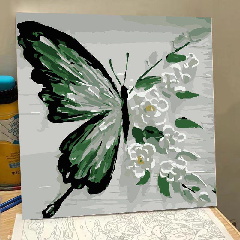 Lukisan Minyak Digital, Reka Bentuk Bunga Rama-rama, DIY Boleh Diisi ...