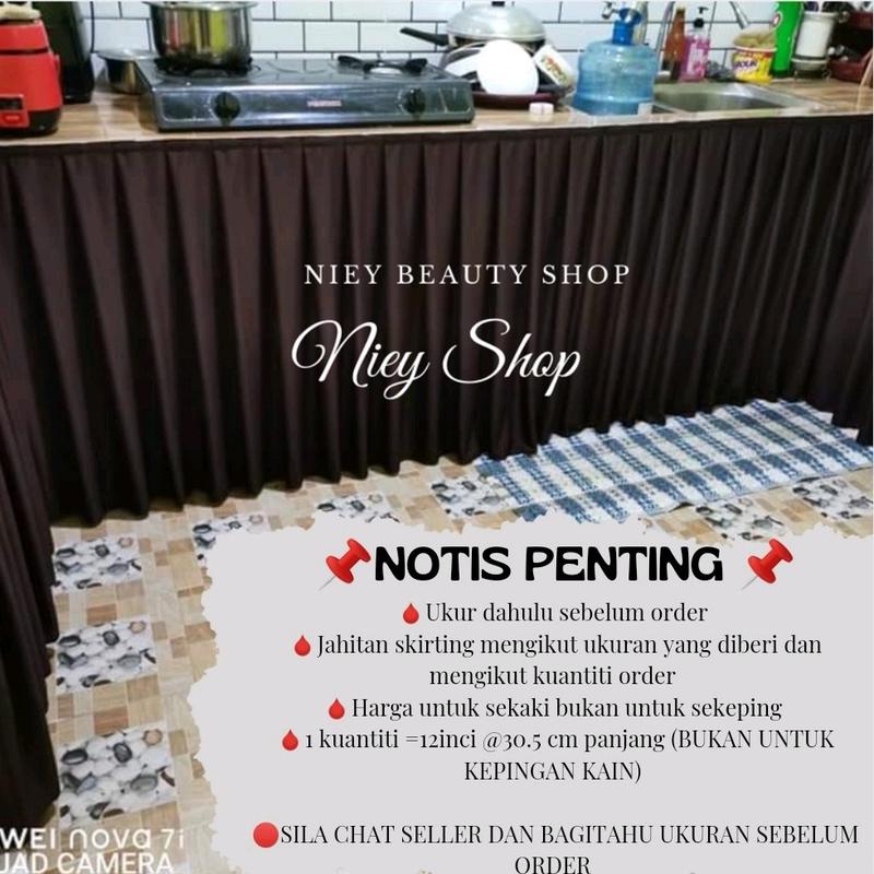 Skirting Table Top, meja, sinki, dapur CUSTOM SAIZ - TikTok Shop Malaysia