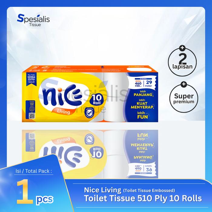Jual nice toilet roll tissue 10 roll emboss 238 sheets - Jakarta Barat ...