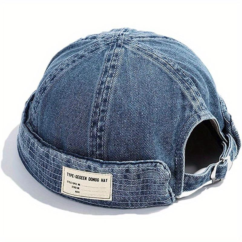 Vintage Washed Denim Beanie for Women - Classic Cowboy Hat Design ...