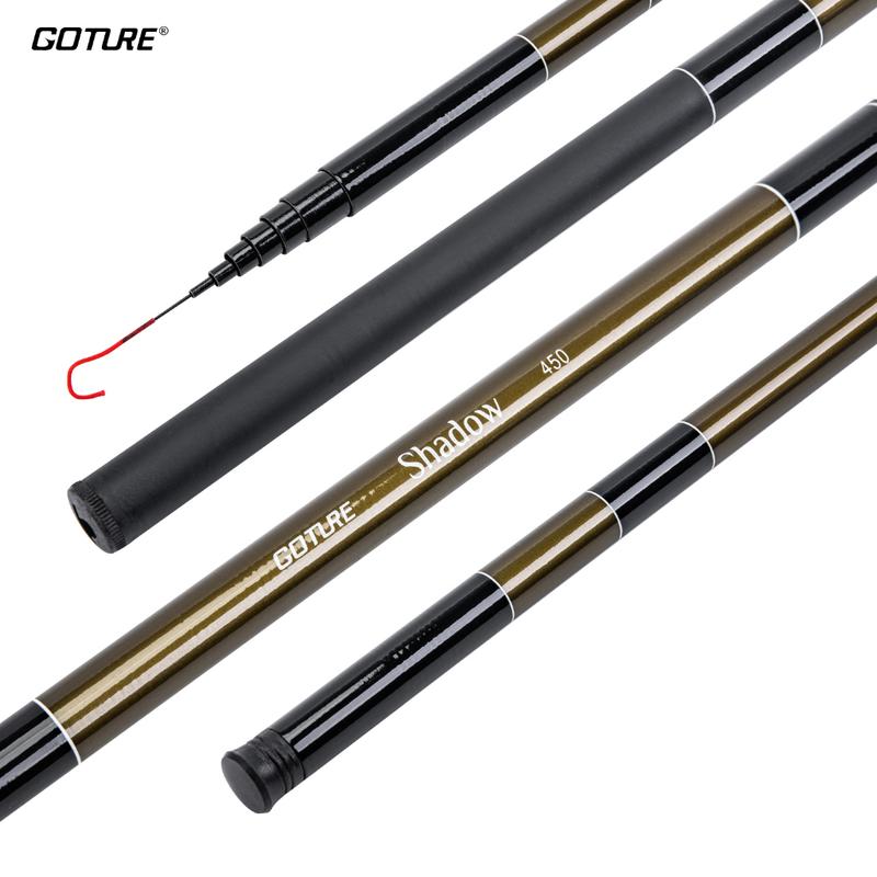 Joran Pancing Teleskopik, Goture, Bahan Gentian Karbon, Julat 2.7m-7.2m ...
