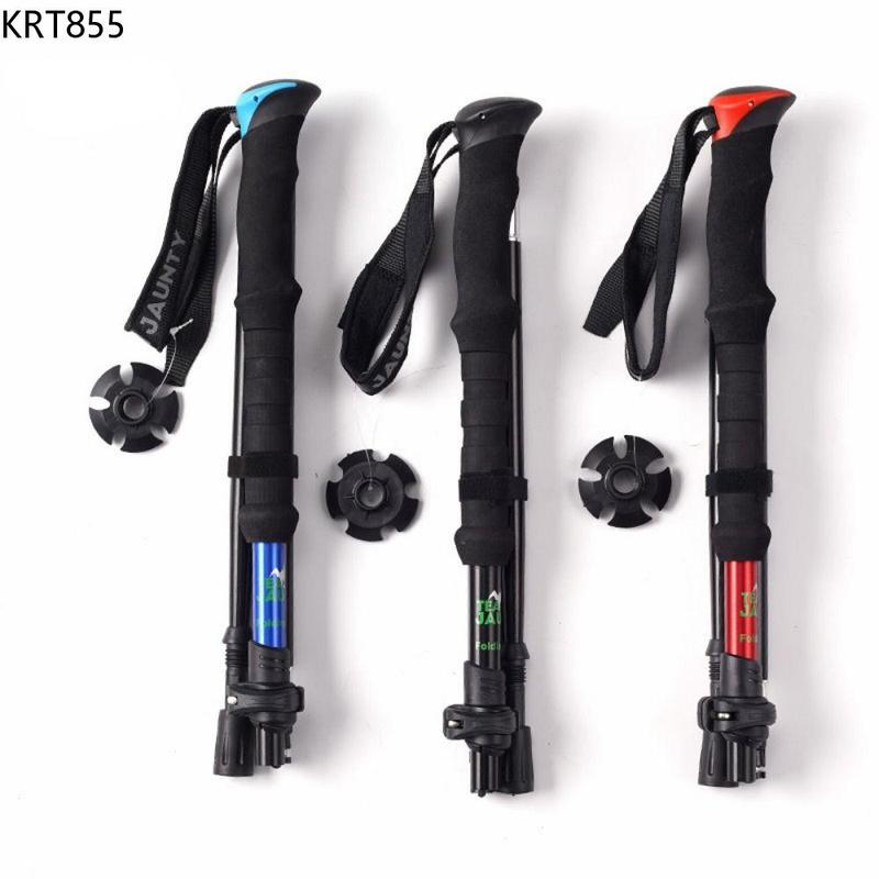 KRT855 Ultralight Aluminum Outdoor Trekking Poles EVA 4 Section ...