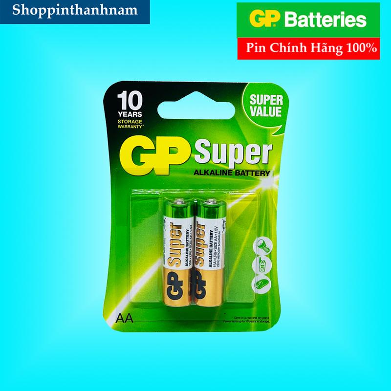 Pin AA GP alkaline Vỉ 2 Viên Chính Hãng Dung Lượng Cao - TikTok Shop ...