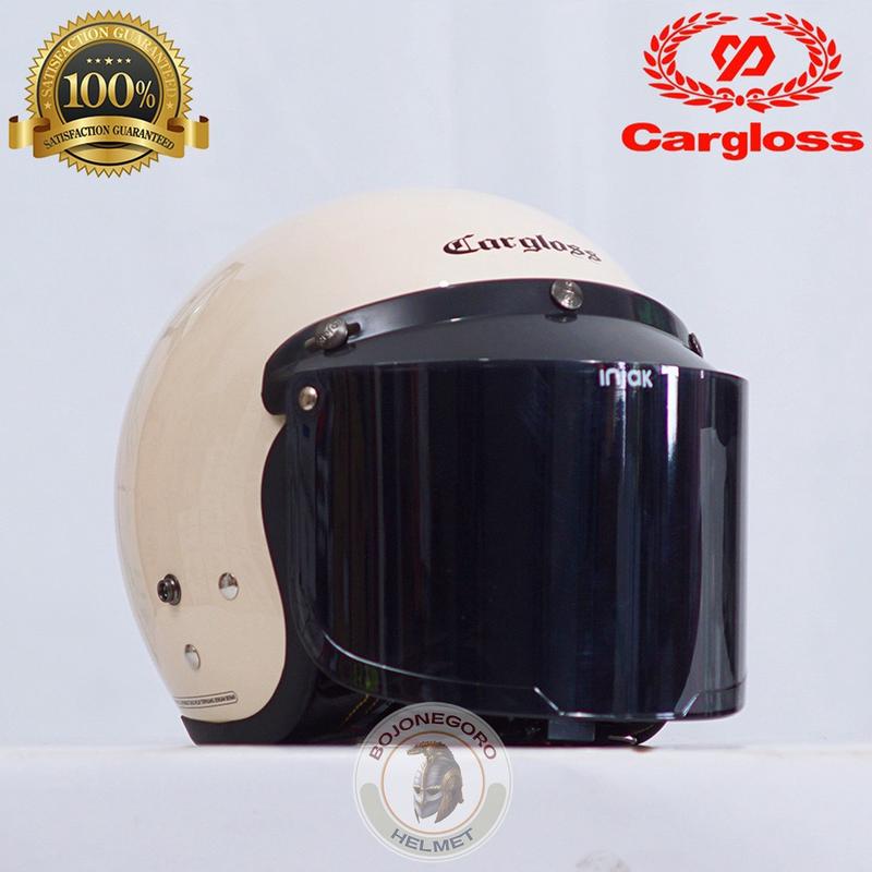 Helm Cargloss CREAM AVORIO Retro Helm Half Face Original Cargloss ...