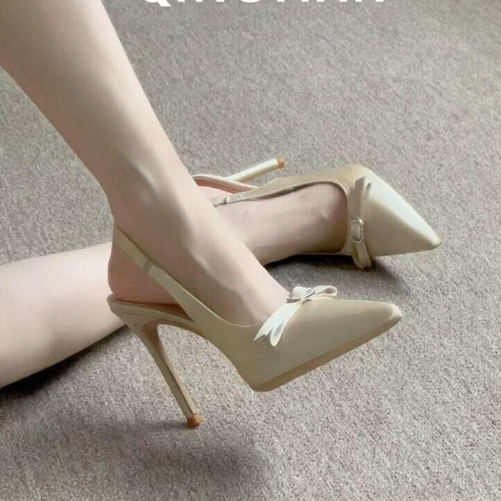 Pointed Toe High Heels Women's Stiletto Elegant Socialite Single ...