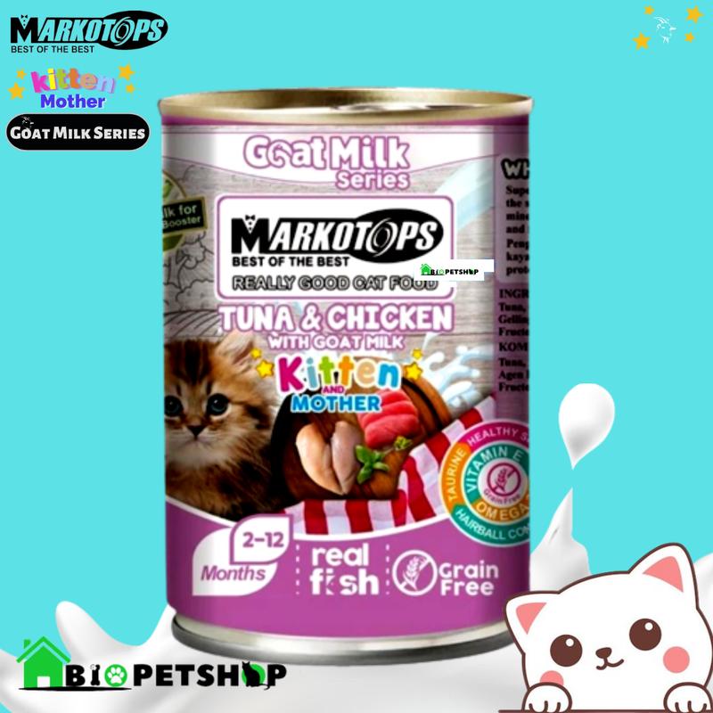 Markotops Kaleng Goat Milk Series Kitten Tuna and Chicken Markotop ...